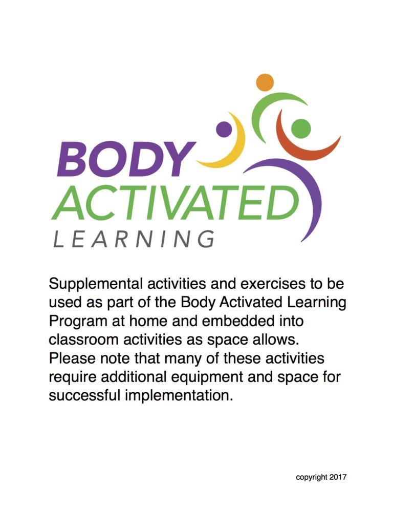 Body Activated Learning Supplemental Activities – Body Activated Learning